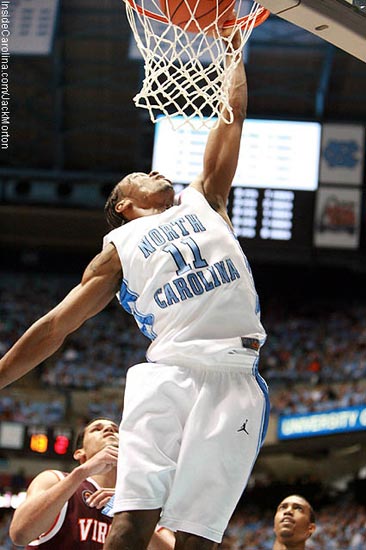 Photo: Quentin Thomas Dunks Virginia Tech - Tar Heel Times