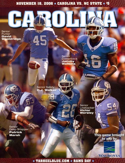 Photo: 2006-11-18 UNC-NC State Program - Tar Heel Times