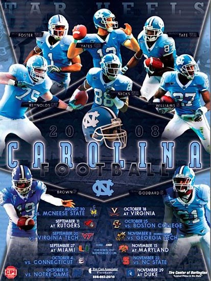 Photo: 2008 UNC Football Poster - Tar Heel Times